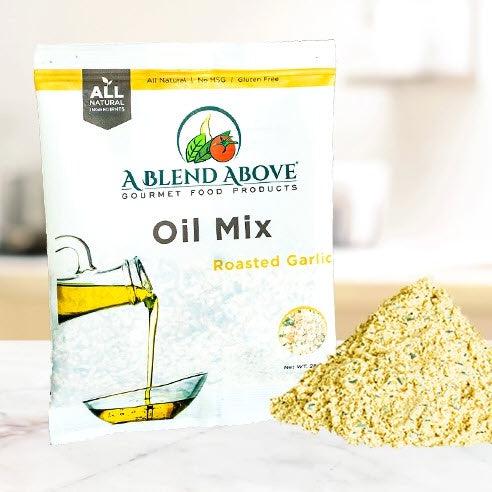 A Blend Above Roasted Garlic Oil Mix 28g – Galena River Wine and Cheese
