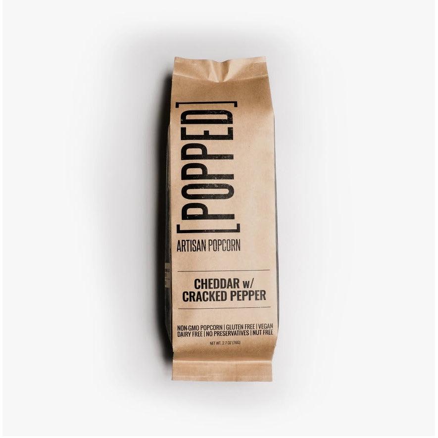 POPPED Artisan Popcorn Cheddar W/Cracked Pepper 2.2 oz – Galena River ...