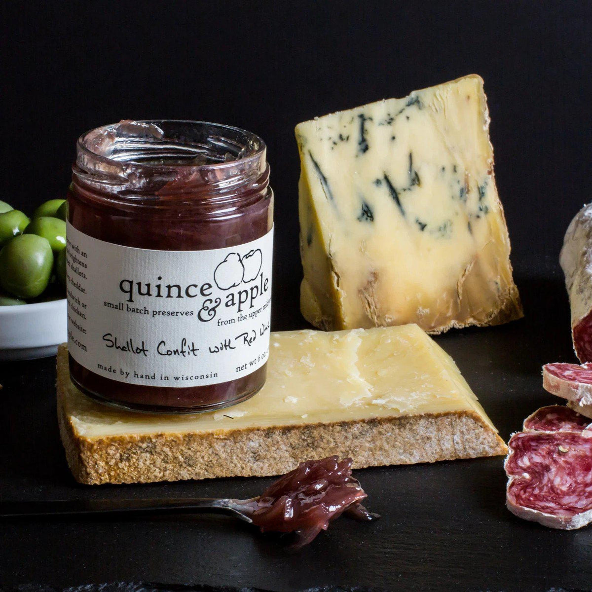 Quince & Apple Shallot Confit with Red Wine Preserve 6oz – Galena River ...